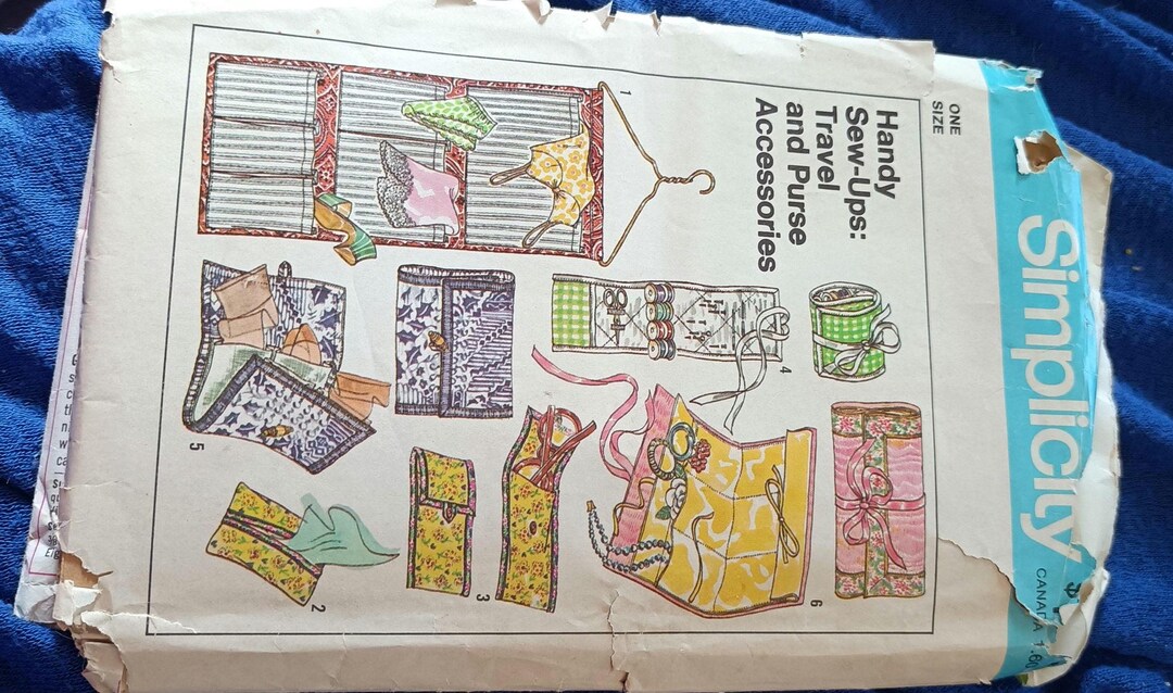 Vintage Sewing Pattern 7735 Simplicity Accessories Travel Kits Cases ...