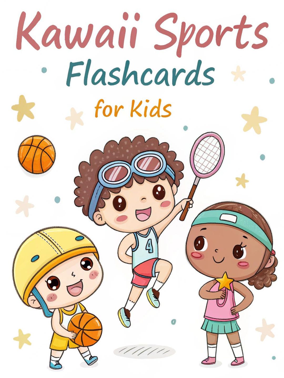 Kawaii Sports Flashcards for Kids - Etsy
