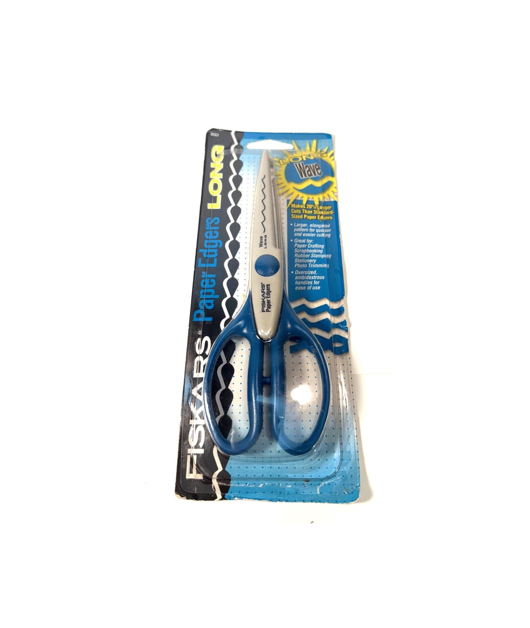 FISKARS Paper Edges LONG WAVE Scissors, 8207 New Cutting Scissors ...