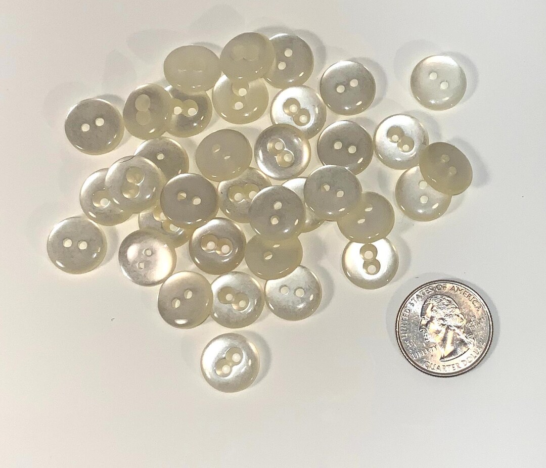 25 Pearlized Sewing Buttons, 2 Hole 5/8 Inch, Sewing and Craft Buttons ...