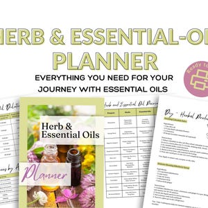 Essential & Herb Oil Planner, Essential Oil Journal, Essential Oil ...