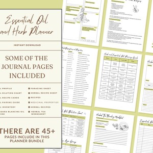 Essential & Herb Oil Planner, Essential Oil Journal, Essential Oil ...