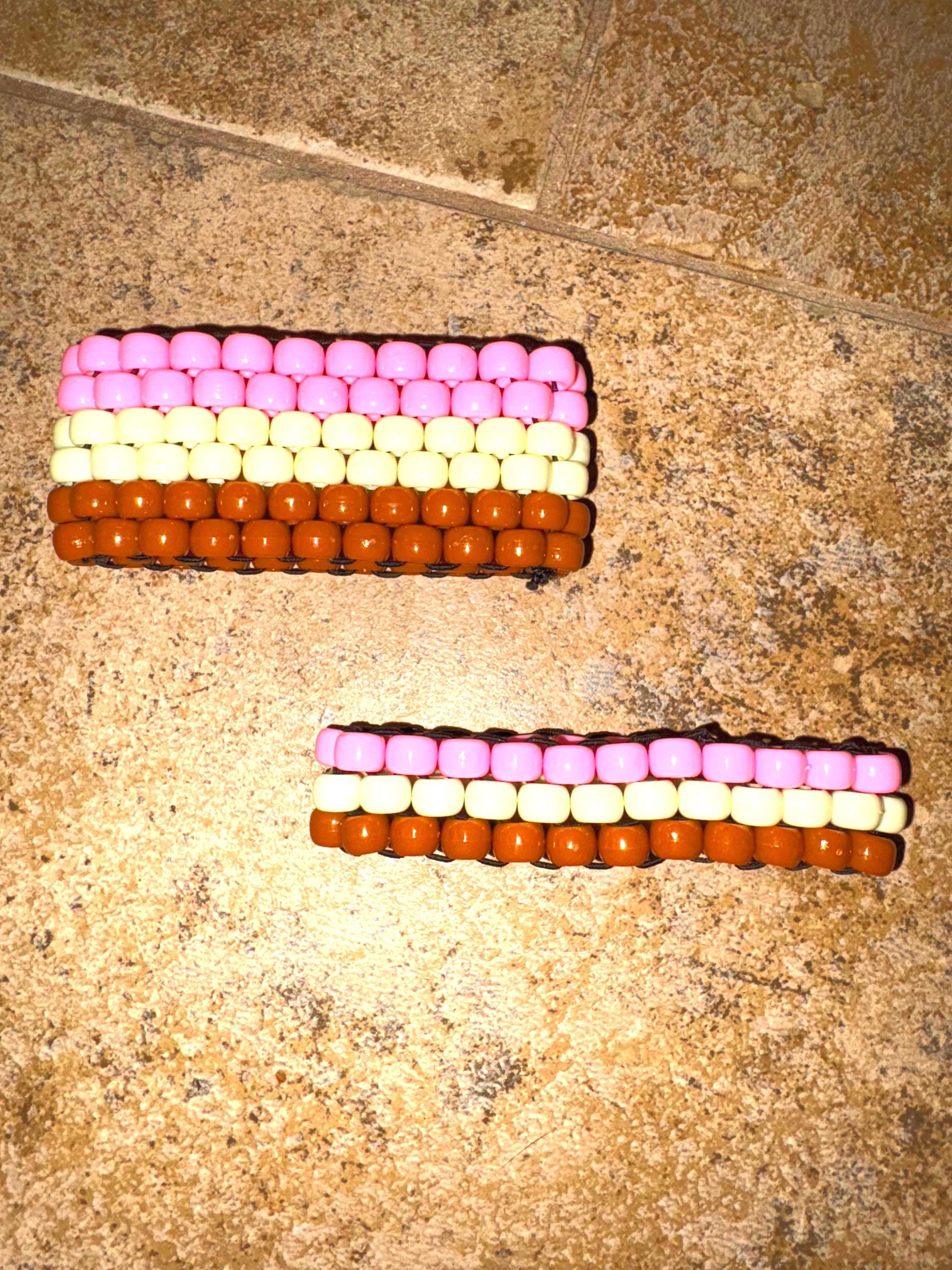 Neapolitan Kandi Cuff: Beaded Ice Cream Bracelet - Harajuku Decora - Etsy