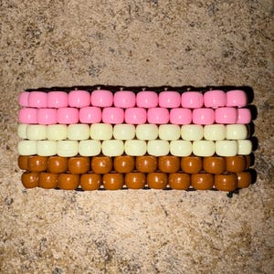 Neapolitan Kandi Cuff: Beaded Ice Cream Bracelet - Harajuku Decora - Etsy