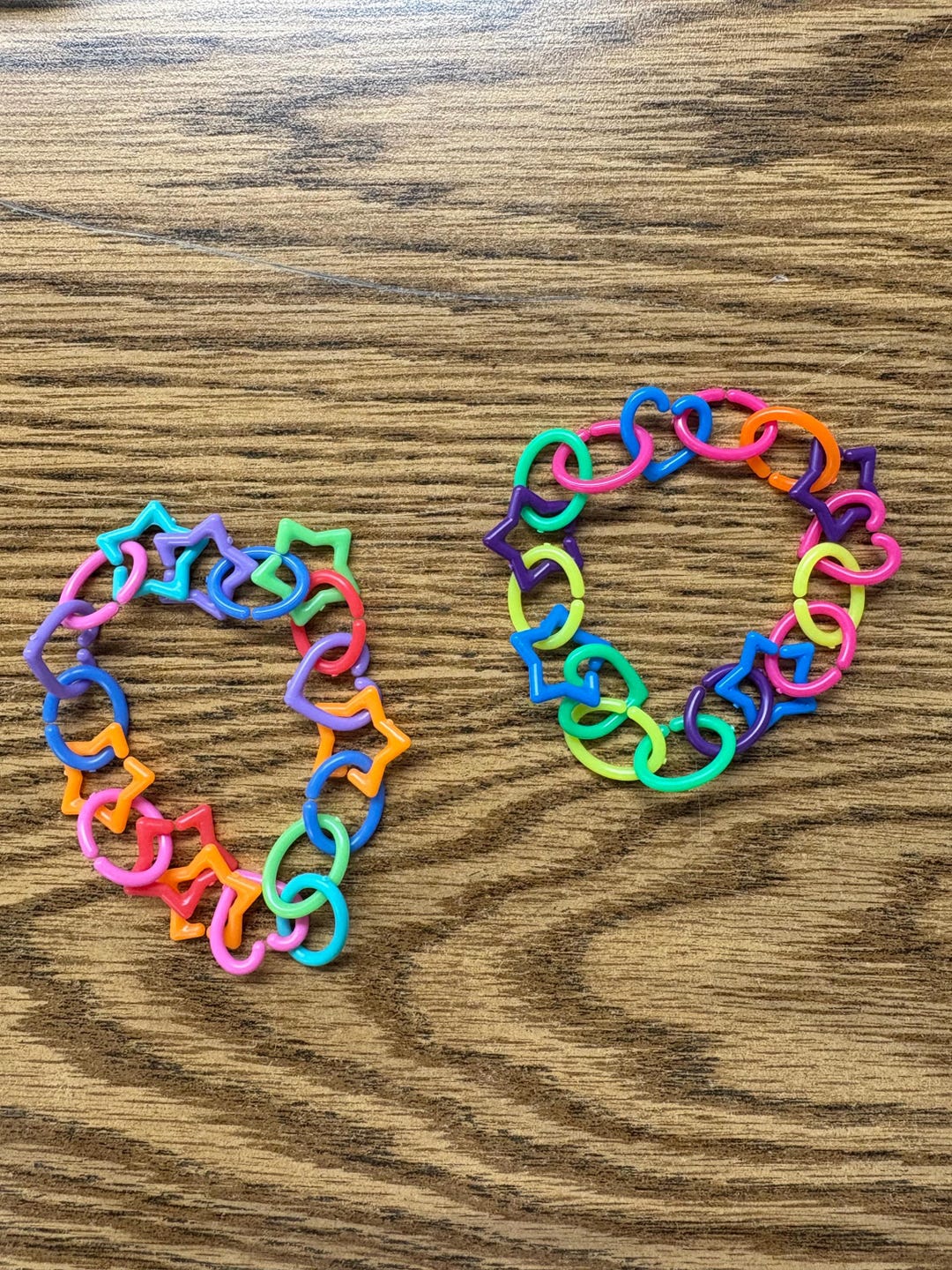 Rainbow Chain Link Bracelet | Cute Plastic Accessories - Etsy