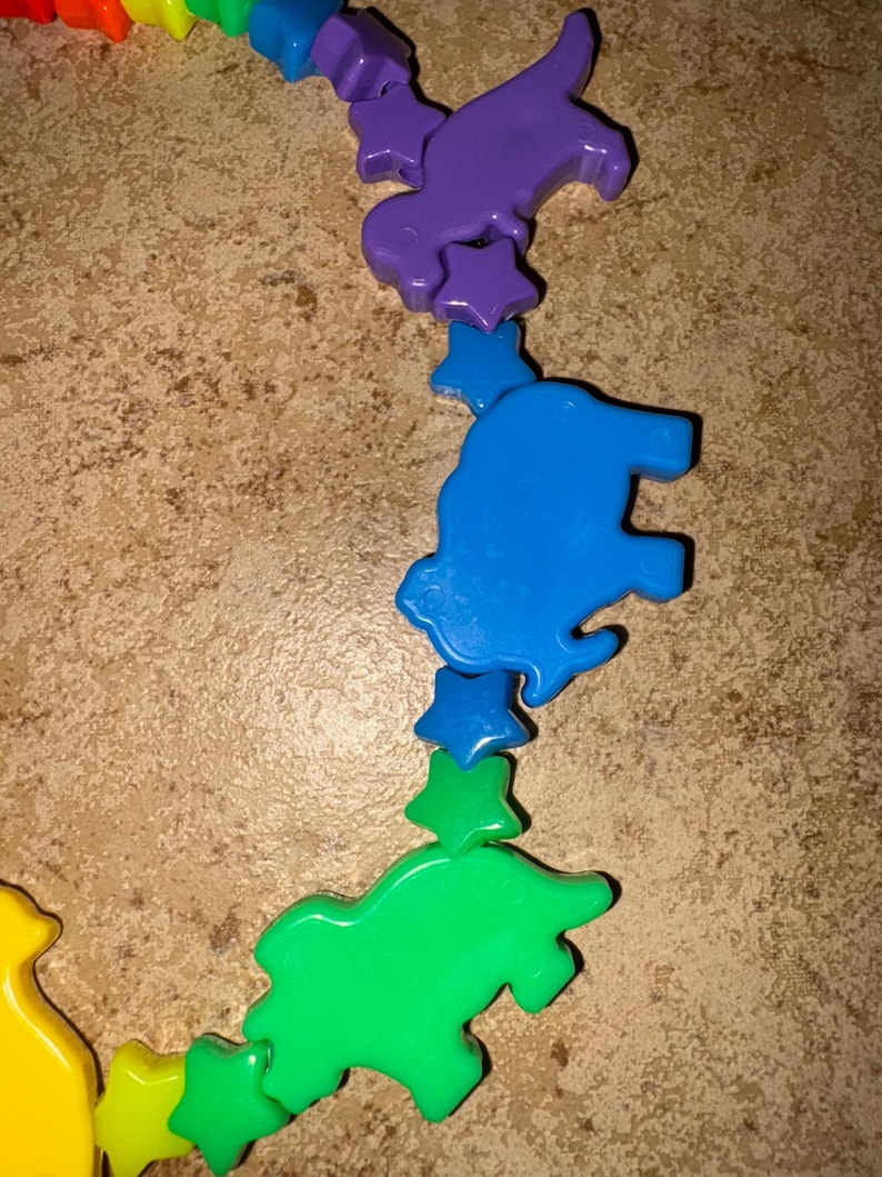 Kandi Dinosaur Star Choker!! || Kidcore Accessories, Decora Kei, Bright ...