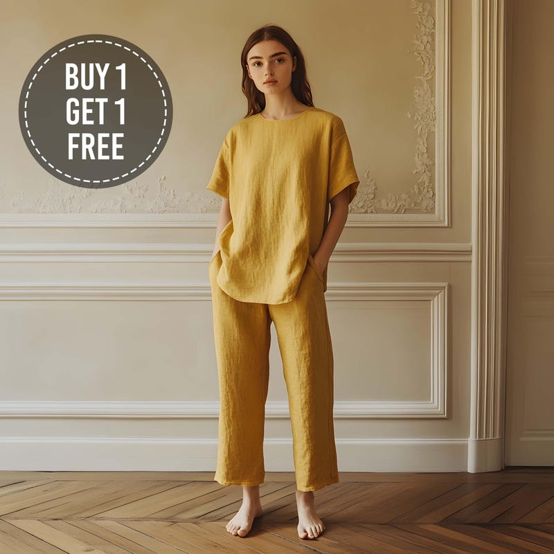 Women Linen Set - Etsy