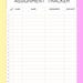 Printable Simple Assignment Tracker for Students | Homework & Classwork Planner | Academic ...