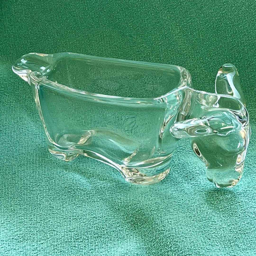 Vintage French Crystal Donkey Burro Candy Dish Sugar Bowl 1960s Vannes ...