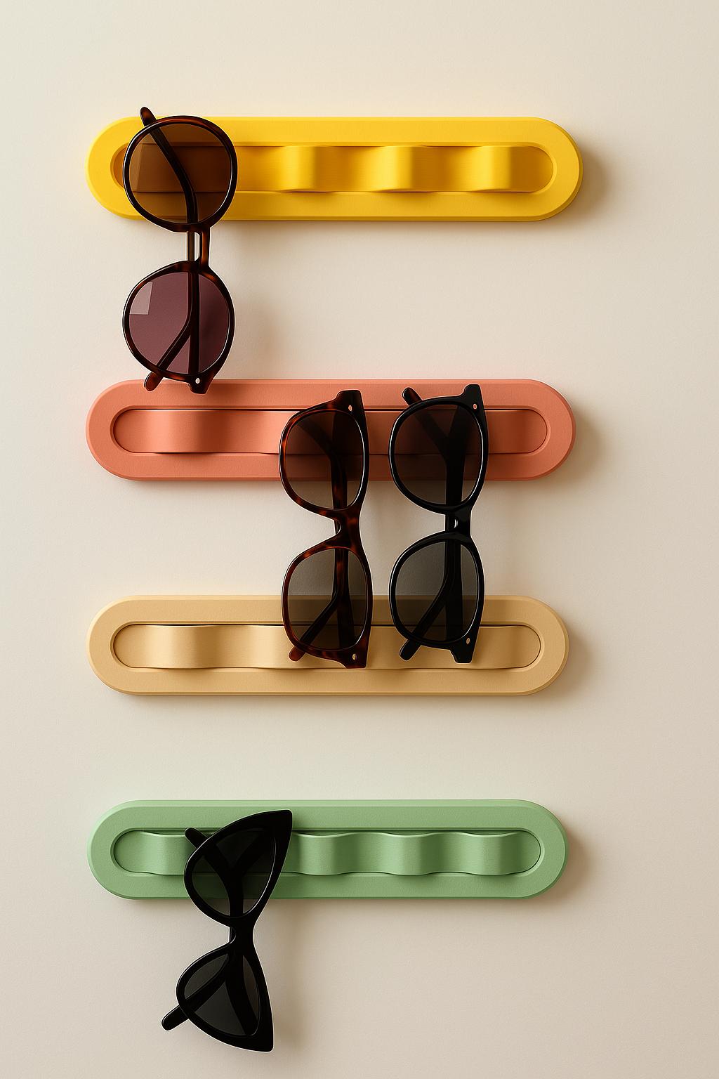 Modern 3D Printed Sunglasses Wall Holder – Choose One or Two Colors ...