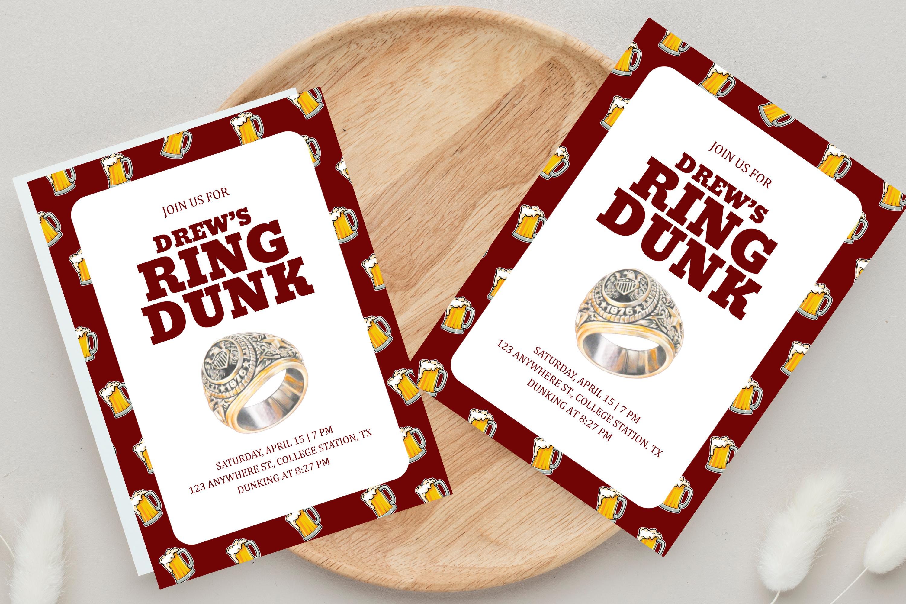 Texas A&M Ring Dunk Invitation Digital Download | Maroon Editable Aggie ...