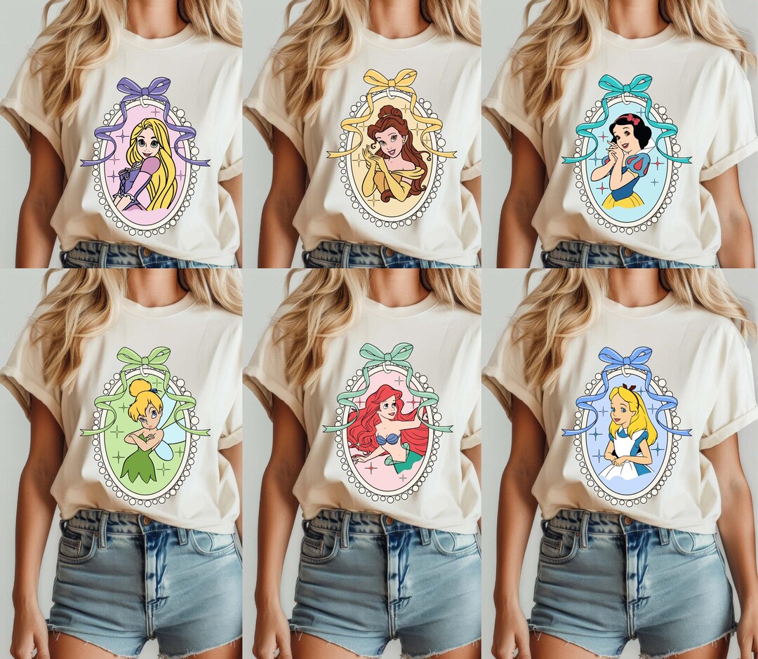 Disney Princess Squad Shirt, Coquette Princess Women Tee, Comfort ...