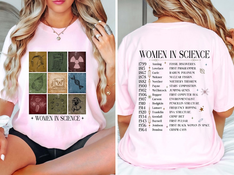 Retro Woman in Science Shirt, , Stem Scientist T-shirt, Comfort Colors ...