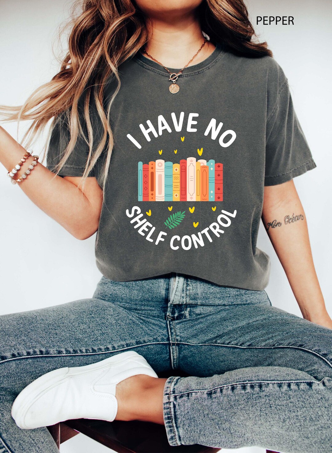 Comfort Colors® I Have No Shelf Control Shirt, Book Shelf Design Tee ...