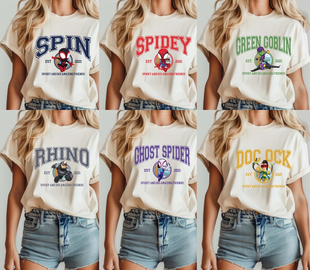 Spidey and His Amazing Friends Shirts, Ghost Spider Shirt, Avengers ...