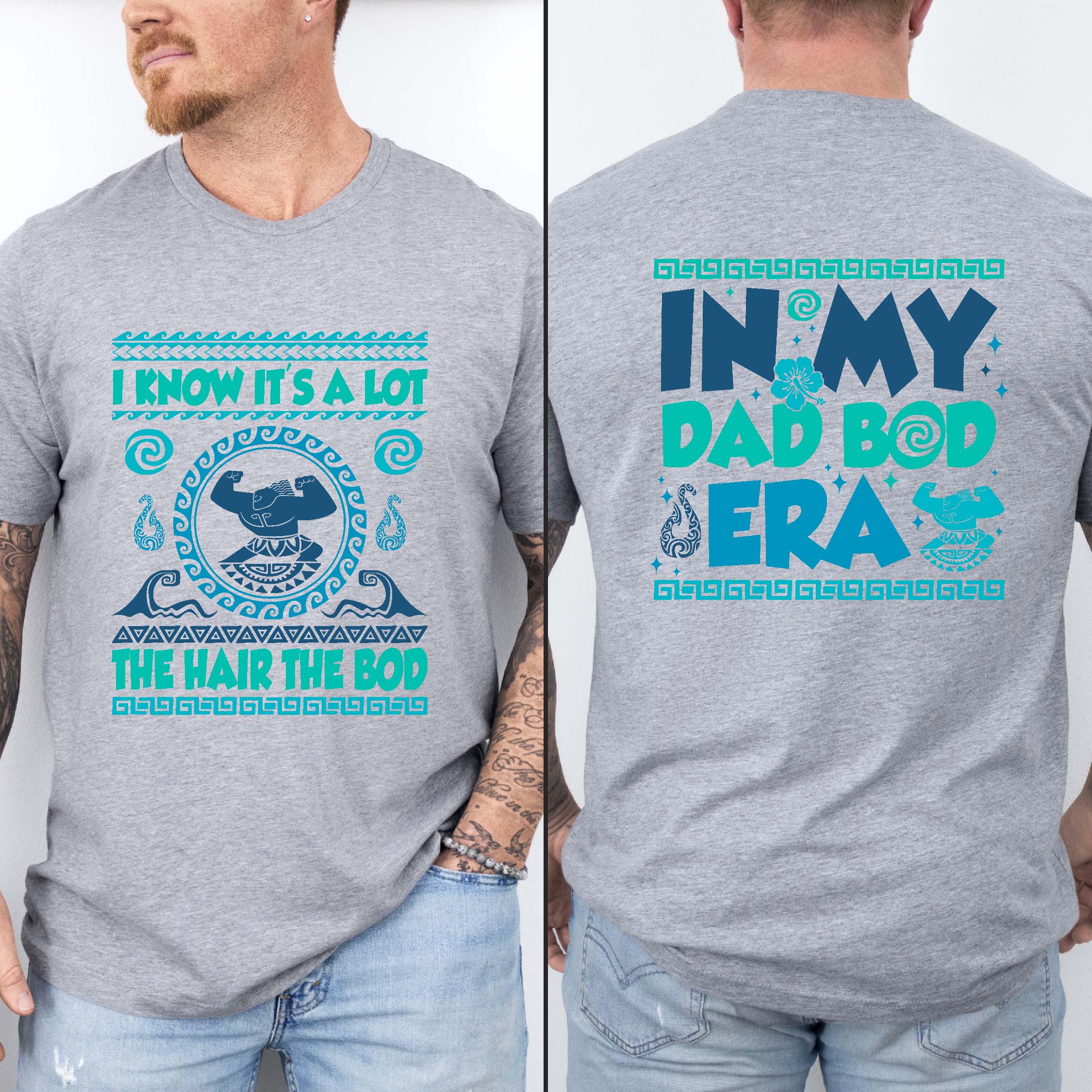 Disney in My Dad Bod Era Shirt, Funny Maui Moana Dad Comfort Colors ...