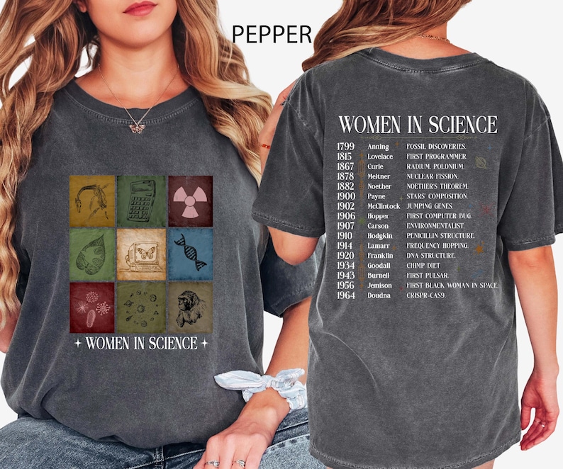 Retro Woman in Science Shirt, , Stem Scientist T-shirt, Comfort Colors ...