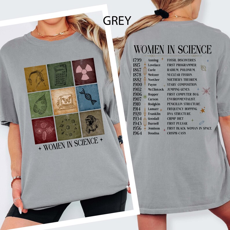 Retro Woman in Science Shirt, , Stem Scientist T-shirt, Comfort Colors ...