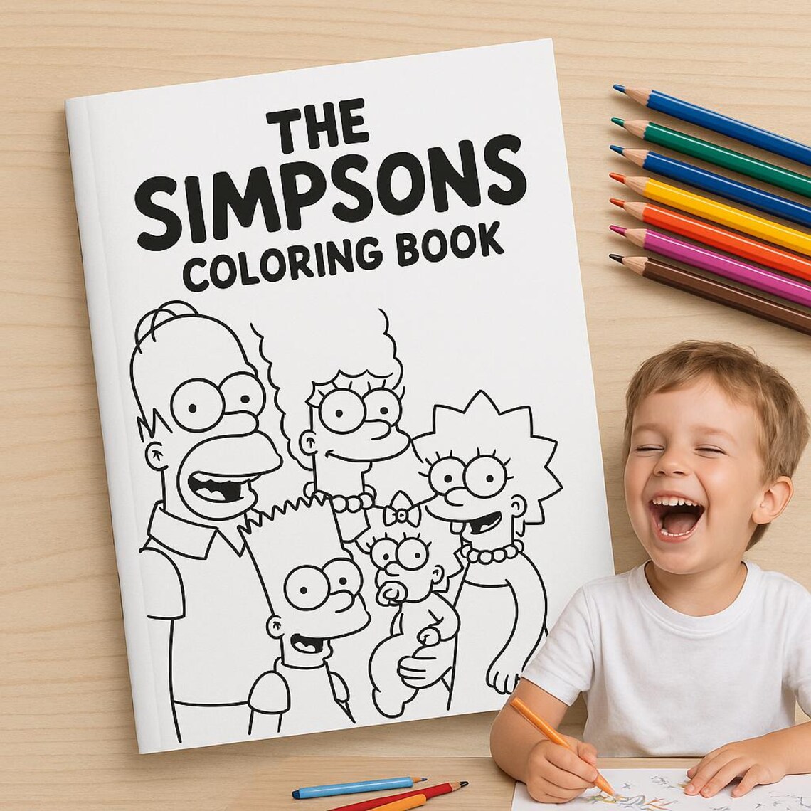 Funny Simpsons-inspired Coloring Book | 10 Printable Pages | Digital ...