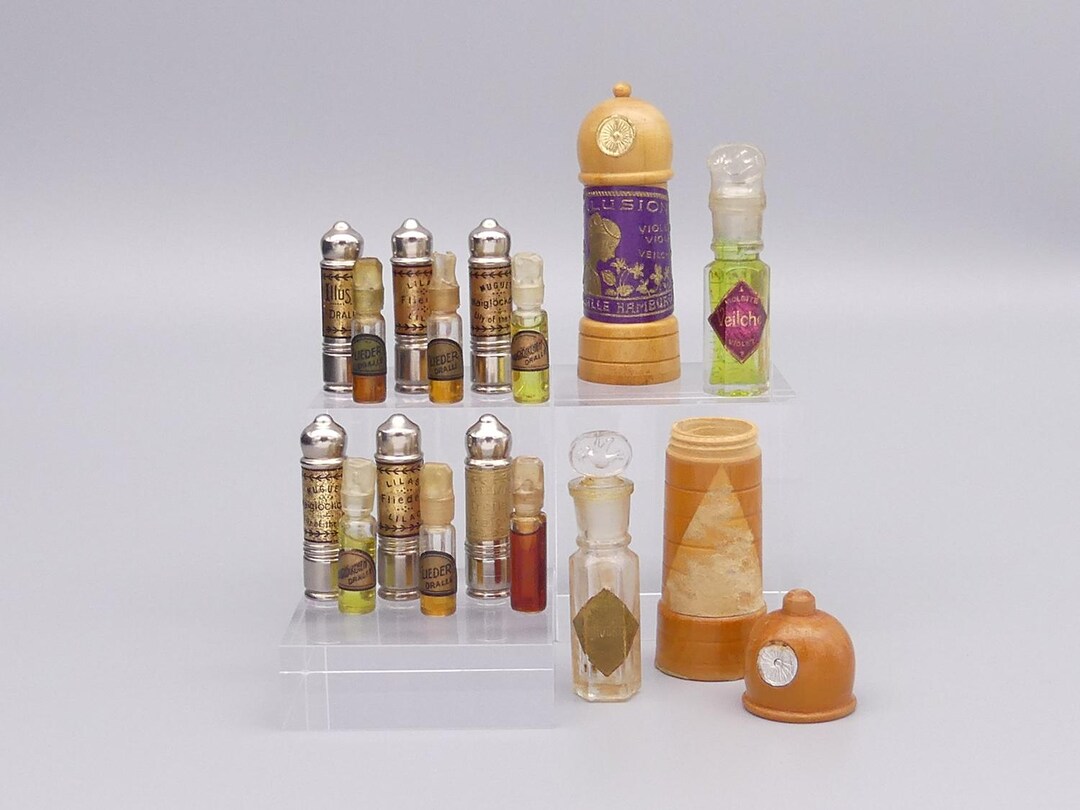 Very Rare Dralle Illusion Perfume Collection With Wooden and Metal ...