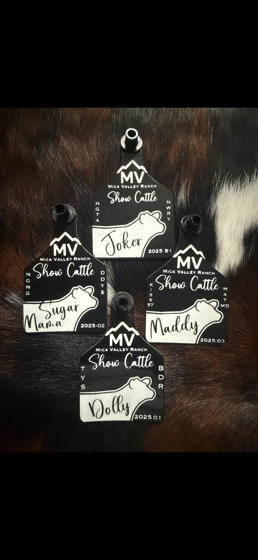 Custom Laser Engraved Cattle Ear Tags, Livestock ID, Never Fades, Made ...