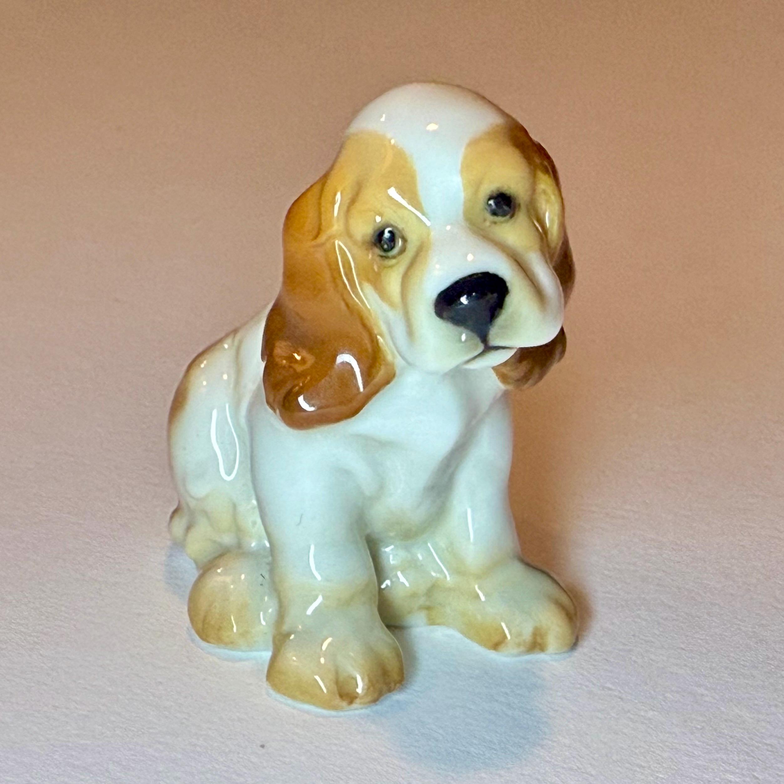 Cocker Spaniel Puppy Figurine by Hutschenreuther Germany Adorable Dog ...