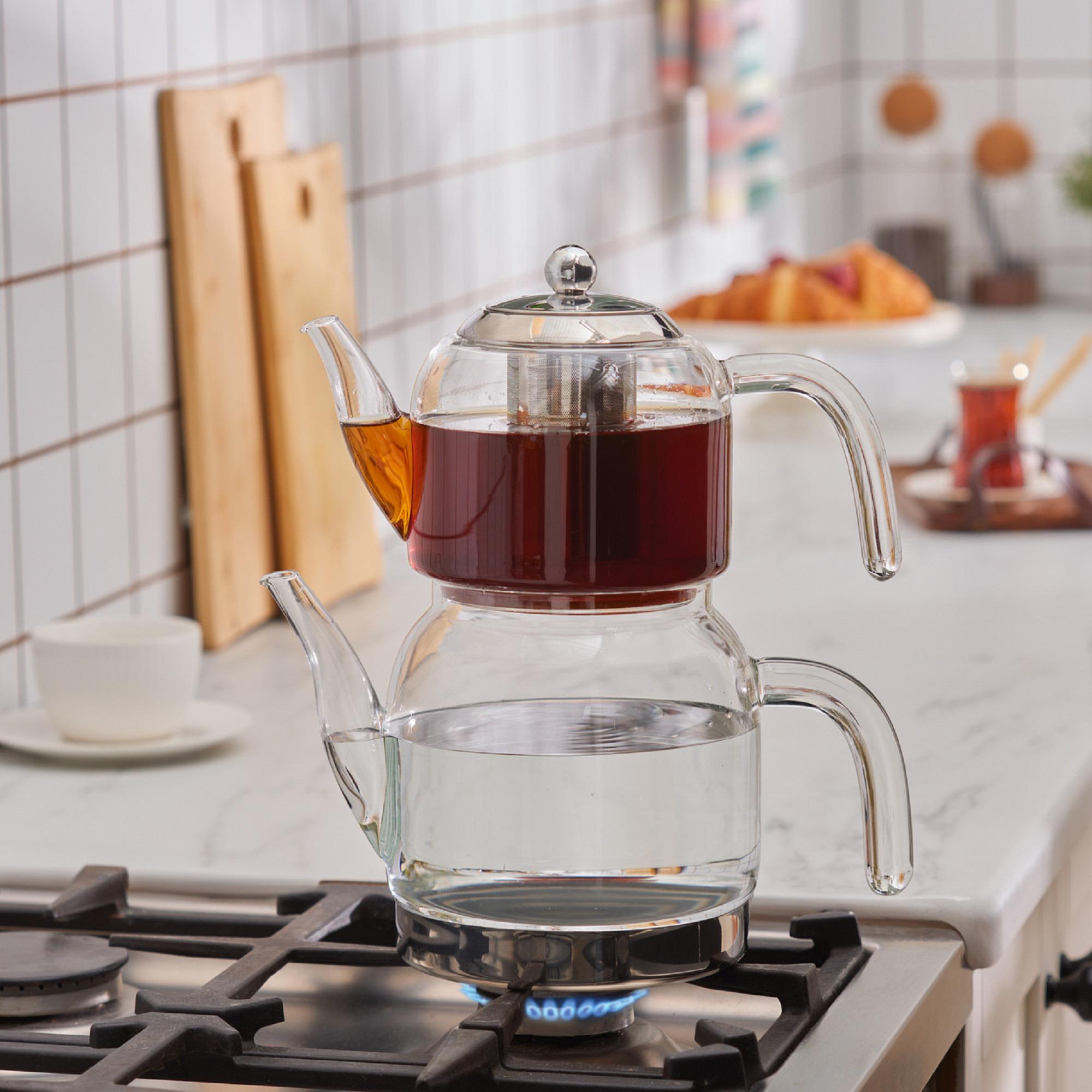 Glass Turkish Teapot Set – Induction & Non-induction Options, Small and ...