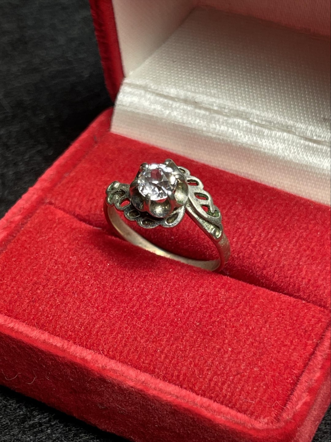 Vintage Soviet Ring With “ОБР” (OBR) Hallmark, Pink-hued Stone, USSR ...