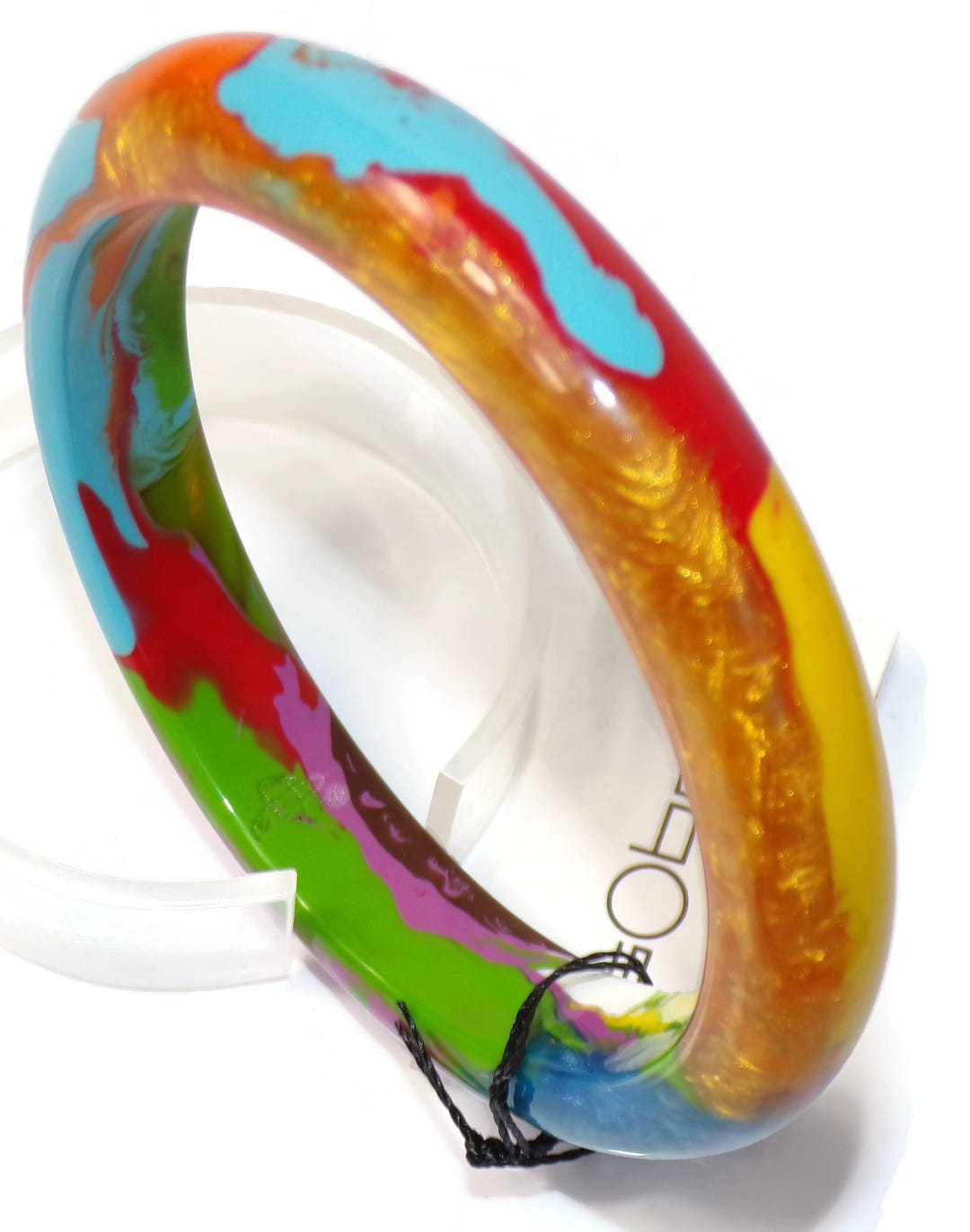 Sobral Pollock PB14 Multicolor 1/2" Artist Made Statement Bangle ...