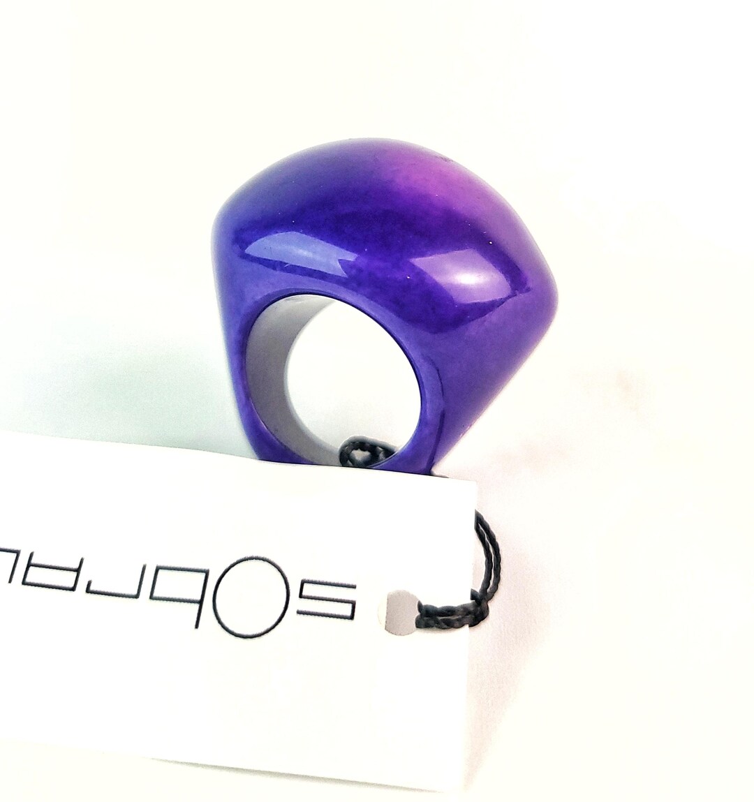 Sobral Classicos Sintonia Stonewash Purple Artist Made Statement Ring ...