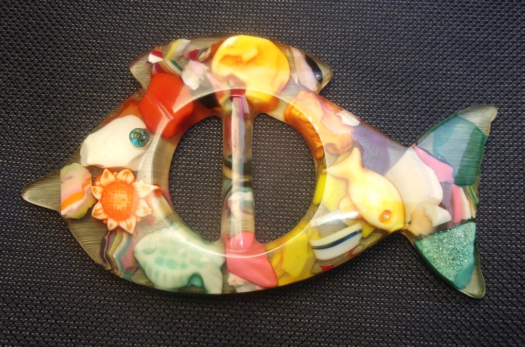 Sobral Brazil Preterito Perfeito Artist Made Fish Belt Buckle or Sarong ...