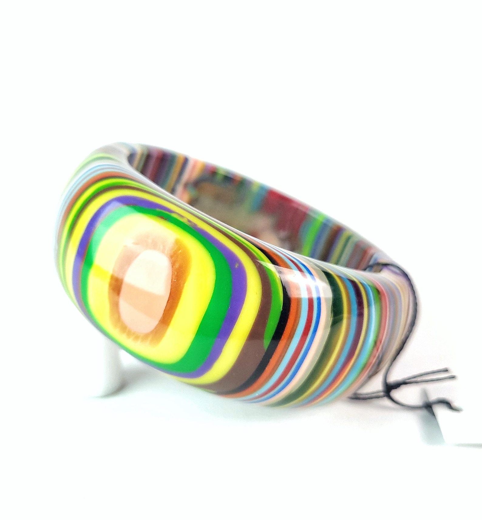 Sobral Pop Art PB34 Multicolor Stripe Artist Made Bangle Bracelet ...