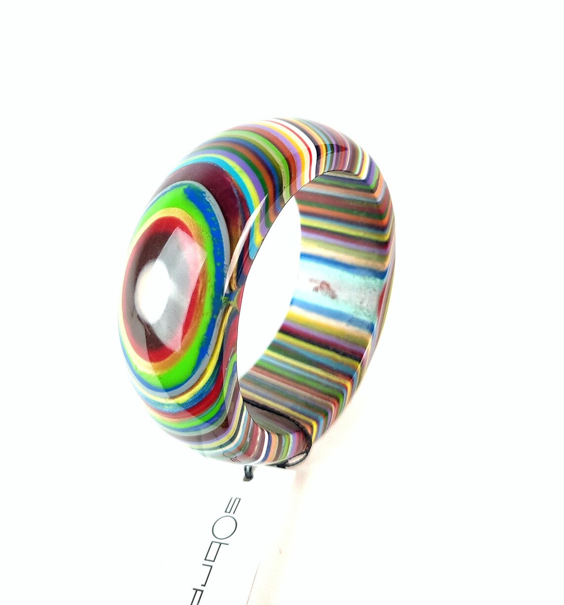 Sobral Pop Art PB34 Multicolor Stripe Artist Made Bangle Bracelet ...
