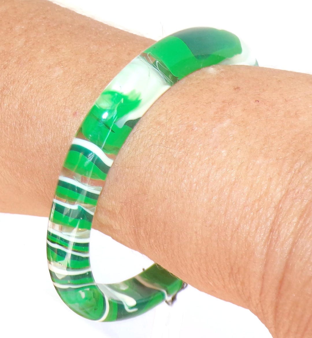 Sobral Special Edition Onda PB14 Swirled Green Artist Made Bangle ...