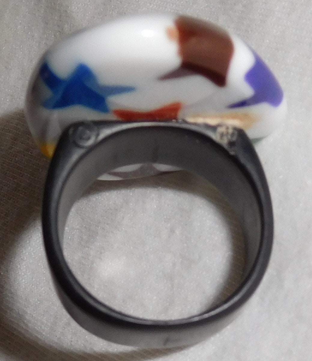 Sobral Circus Monociclo Fun Colorful Pattern Ring Size 7.5 | Etsy