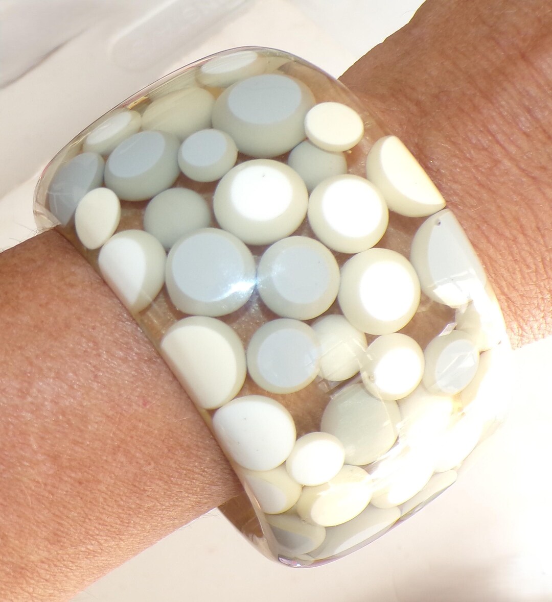 Sobral Atelie Petit Boules PB50 White & Gray Polka Dots Artist Made ...
