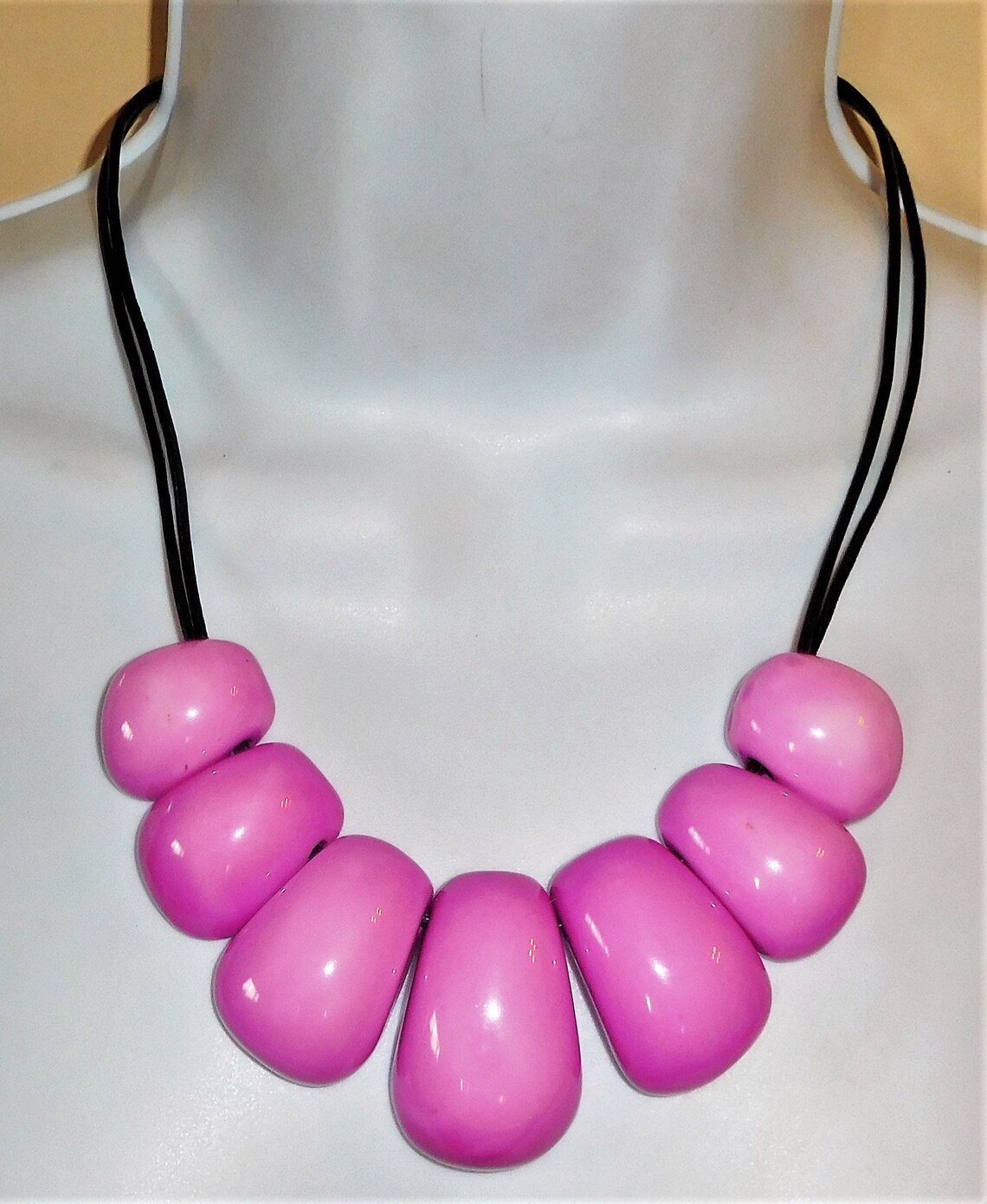Sobral Bia Pastel Purple Lilac Stonewash Bead Necklace Brazil - Etsy