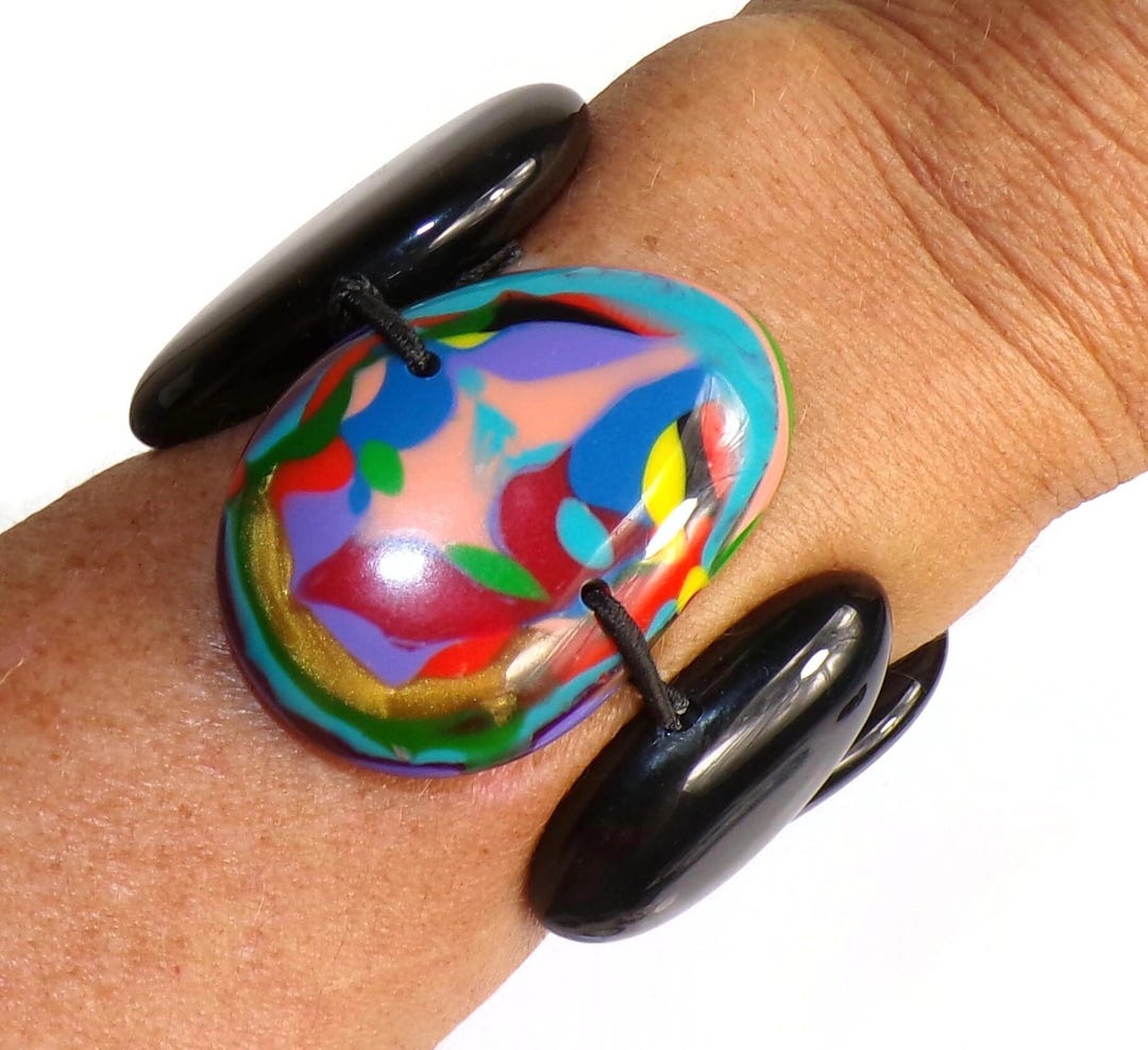Sobral Kandinsky Inspiracao Black & Multicolor Beads Artist Made ...