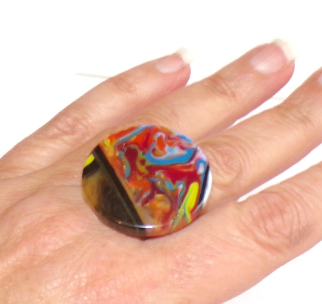 Sobral Patchwork Retalhos Multi Pattern Artist Made Ring Size 8.5 - Etsy