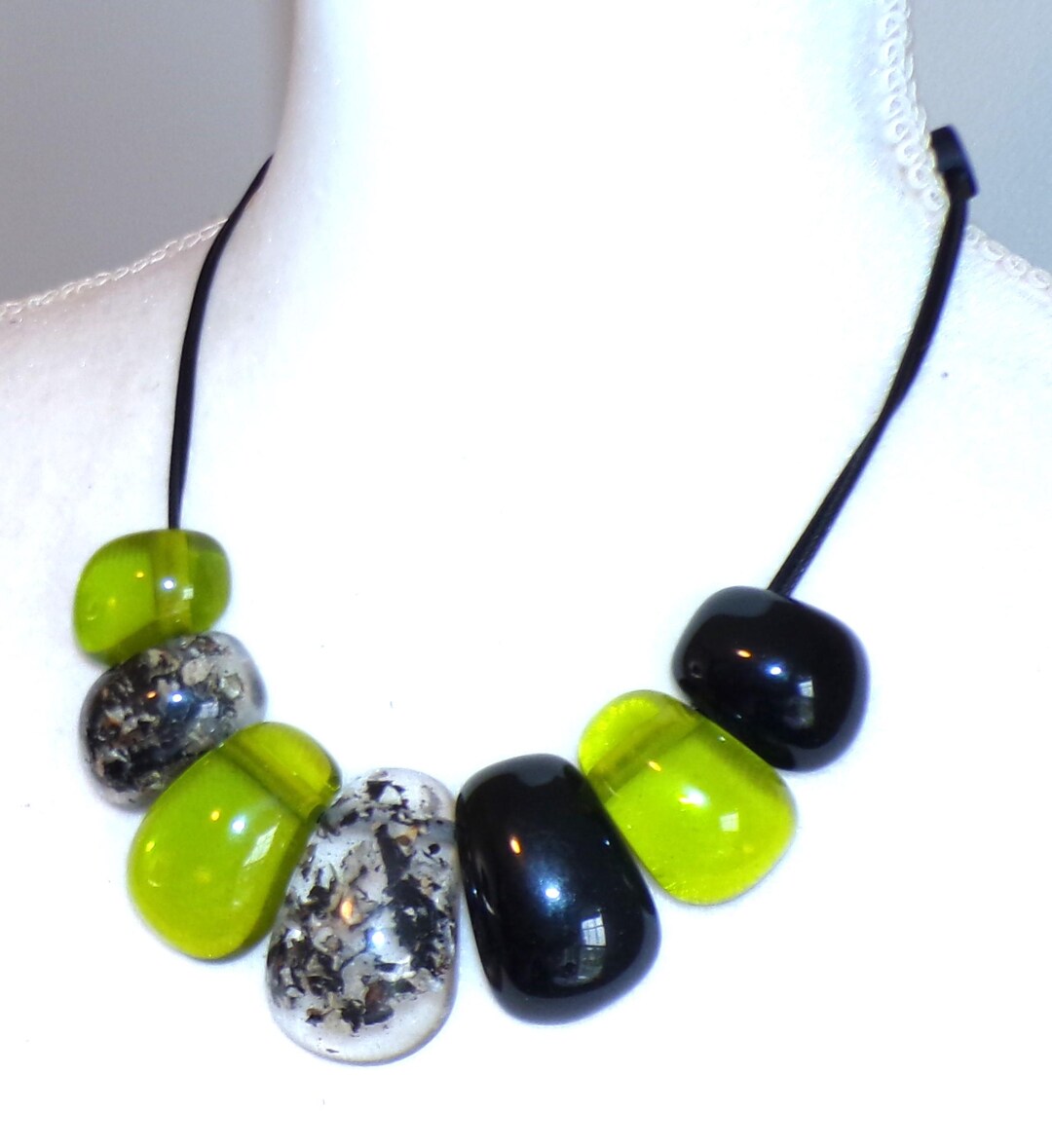 Sobral Mix Preto, Algas E Cana Bia Assorted Beads Artist Made Necklace ...