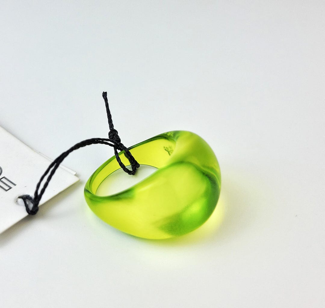 Sobral Classicos Cabecao Citrano Green Artist Made Statement Ring Size ...