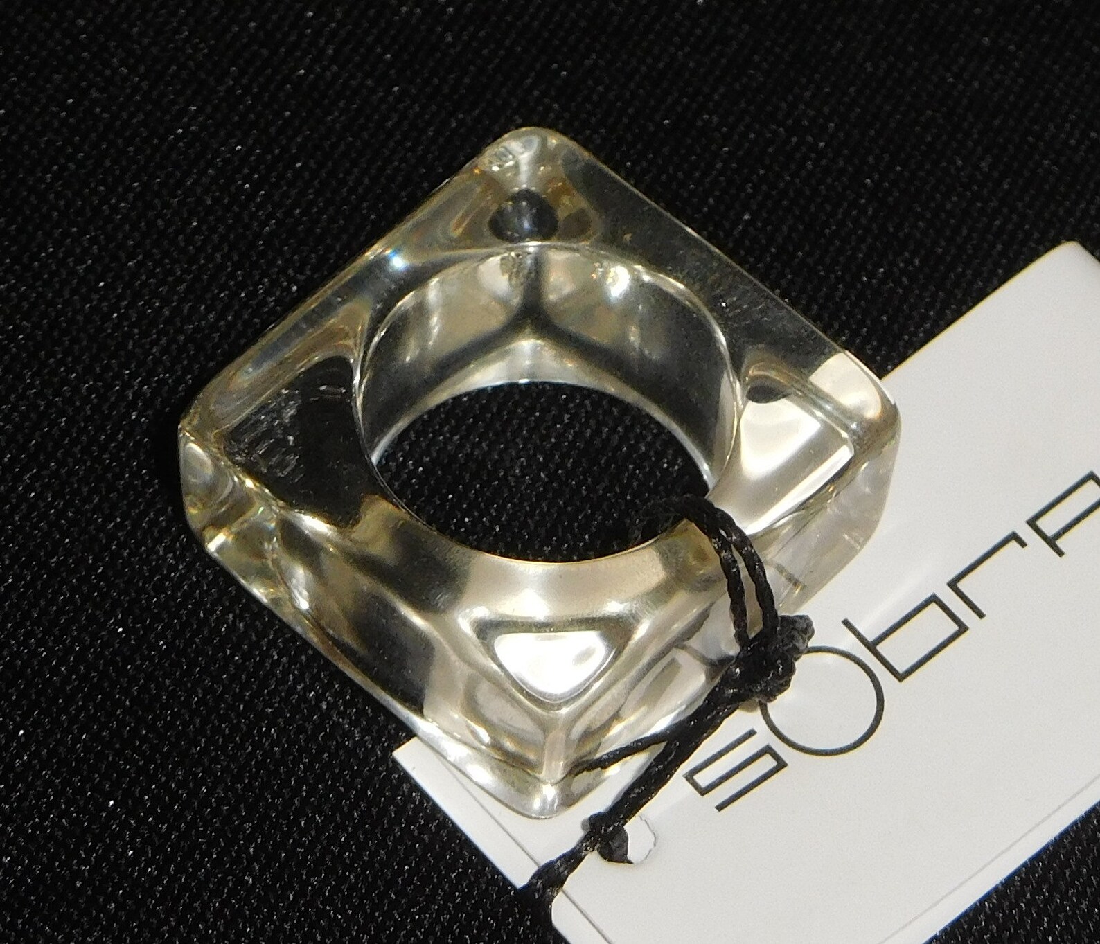 Sobral Classicos Quadrado Clear Square Artist Made Statement Ring - Etsy