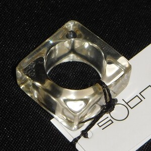 Sobral Classicos Quadrado Clear Square Artist Made Statement Ring - Etsy