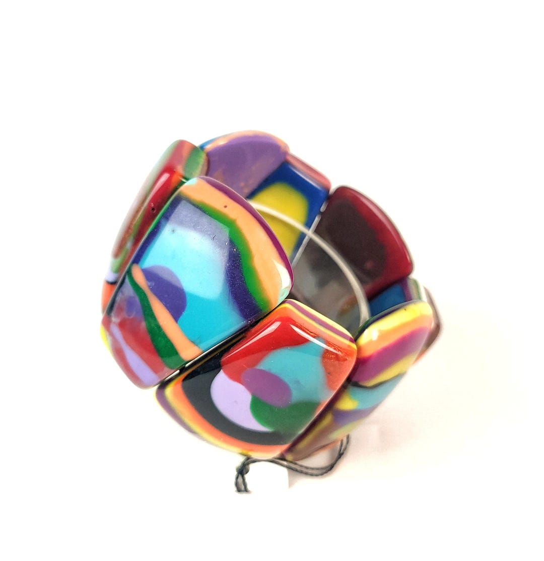 Sobral Dora Amaar Colorful Kandinsky Rilma Artist Made Bead Bracelet - Etsy