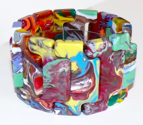 Sobral Geometria Mondrian Pollock Multicolor Beads Ar… - Gem
