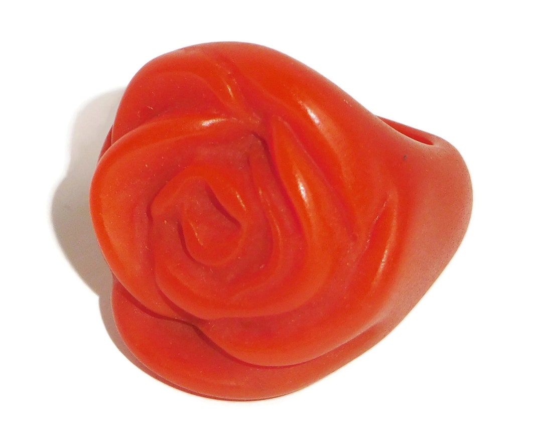 Sobral Classicos Rosa Rose Matte Dark Pumpkin Orange Artist Made Ring ...