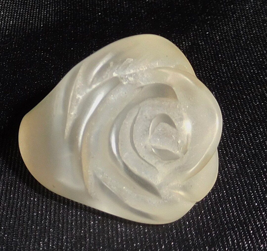 Sobral Classicos Rosa Rose Flower White Frost Matte Artist Made Ring - Etsy