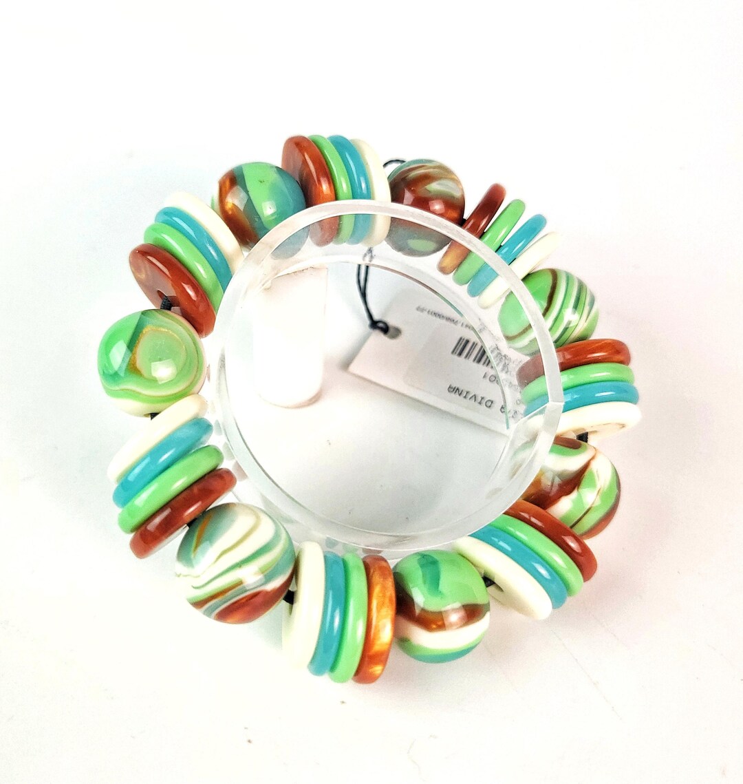 Sobral Eteria Divinia Marbled Orb & Disk Beads Artist Made Stretch ...