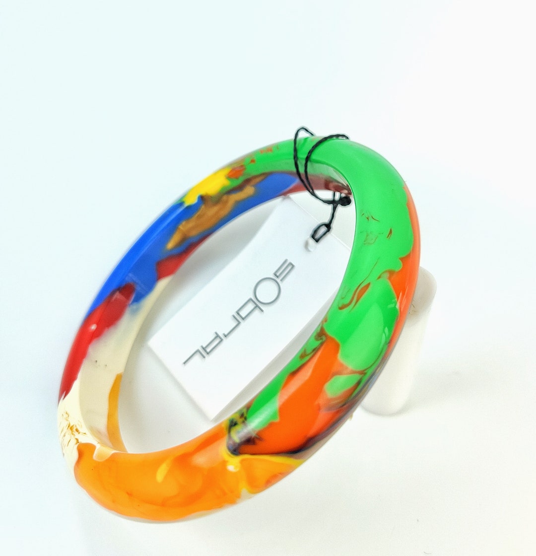 Sobral Pollock PB14 Multicolor 1/2 Artist Made Statement Bangle ...