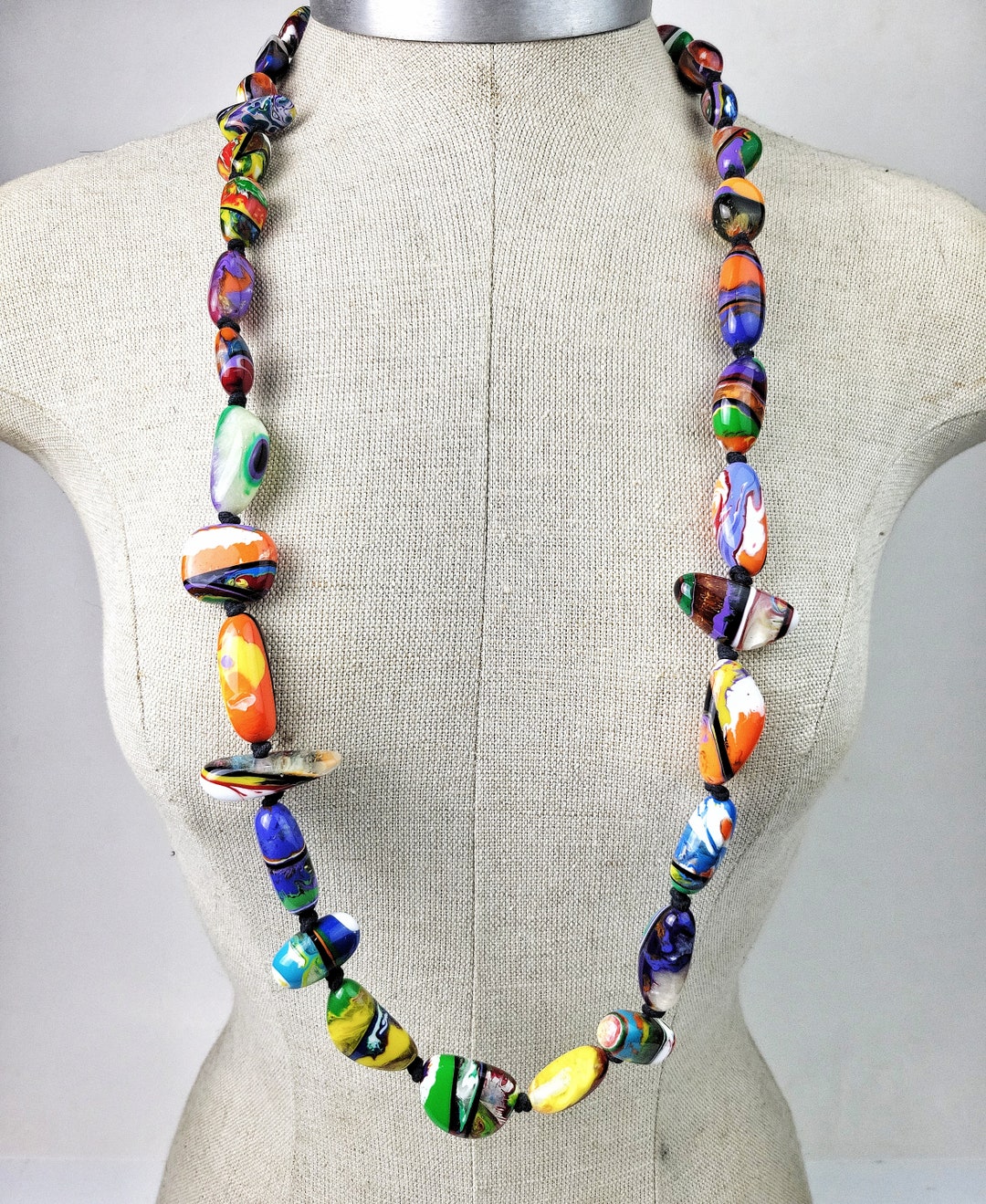 Sobral Newanderthal New Habilis Pollock Marbled Artist Made Beads Long ...